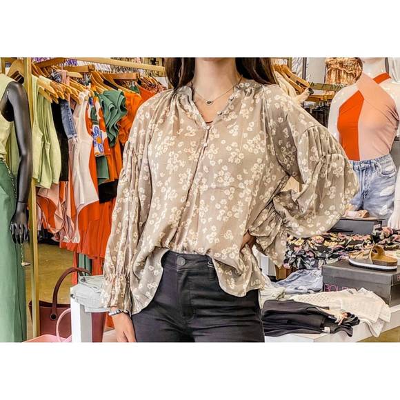Blu Pepper | Tops | New Blu Pepper Fall Floral Long Sleeve Blouse In ...